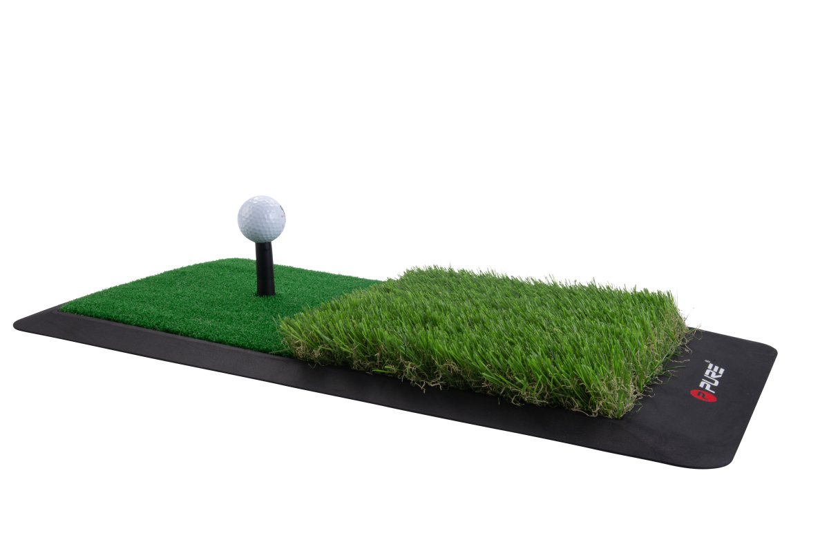 P2I Dual Turf Hitting Mat + 2 tees 31x60cm - Slag Net, Chippe Net ...